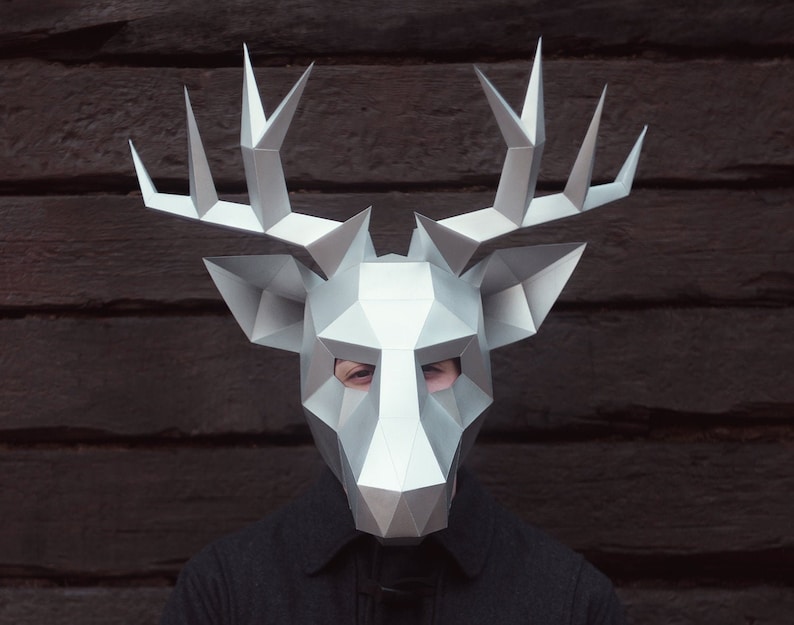 Deer Mask Reindeer Mask DIY Paper Mask Printable Template - Etsy