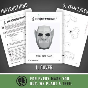 Orc Mask / Ogre Mask | DIY Paper Mask, Printable Template, Papercraft ...