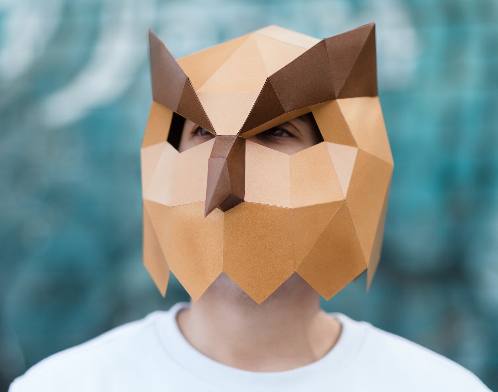 Owl Mask DIY Paper Mask Printable Template Papercraft 3D | Etsy