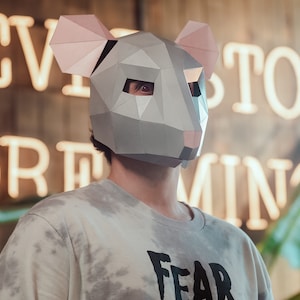 Mouse Mask, Rat Mask | DIY Paper Mask, Printable Template, Papercraft ...