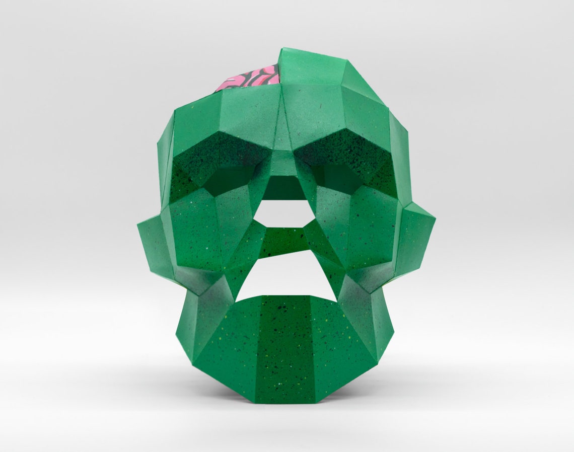 Zombie Mask | DIY Paper Mask, Printable Template, Papercraft, 3D Mask ...