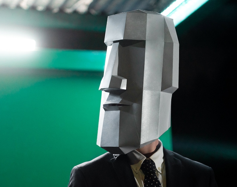 Moai Mask DIY Paper Mask Printable Template Papercraft 3D - Etsy UK