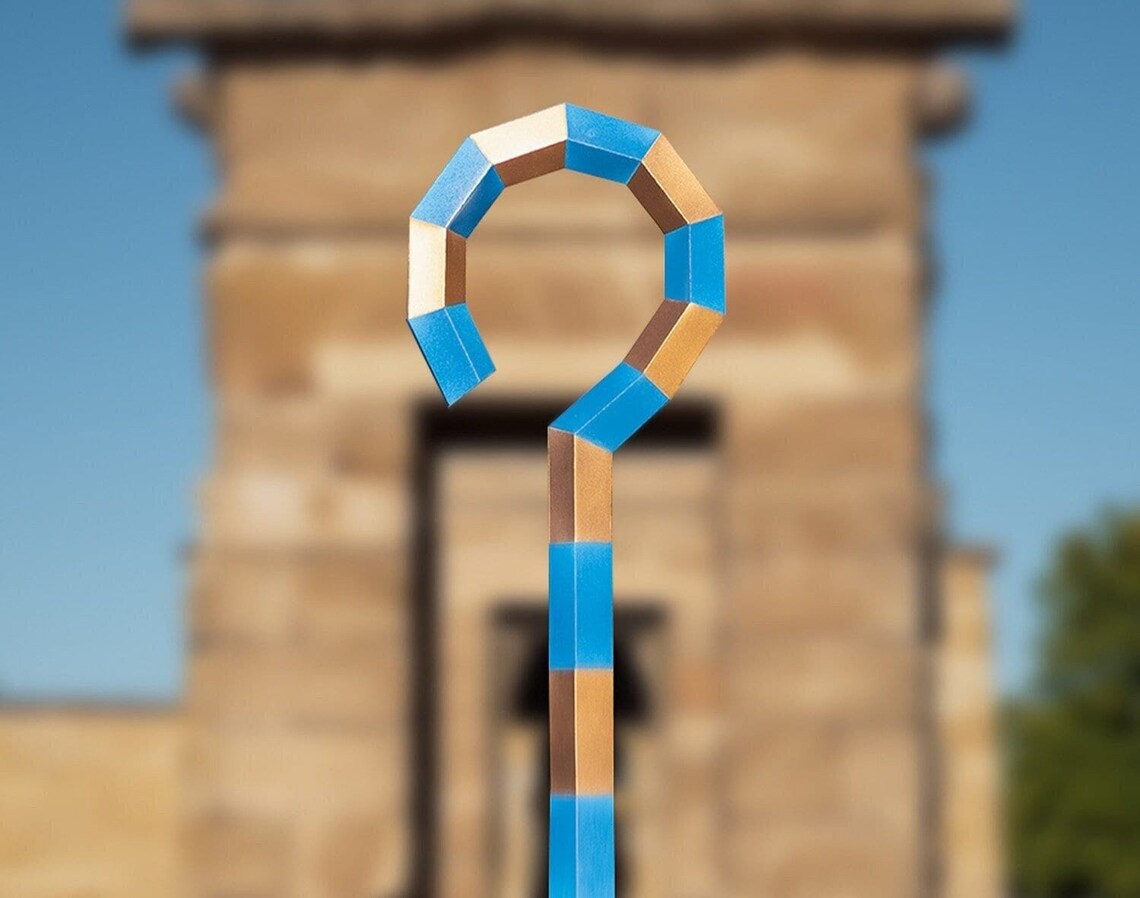 Gold and Blue Egyptian Cane | Crook | DIY Accessory / Complement for ...
