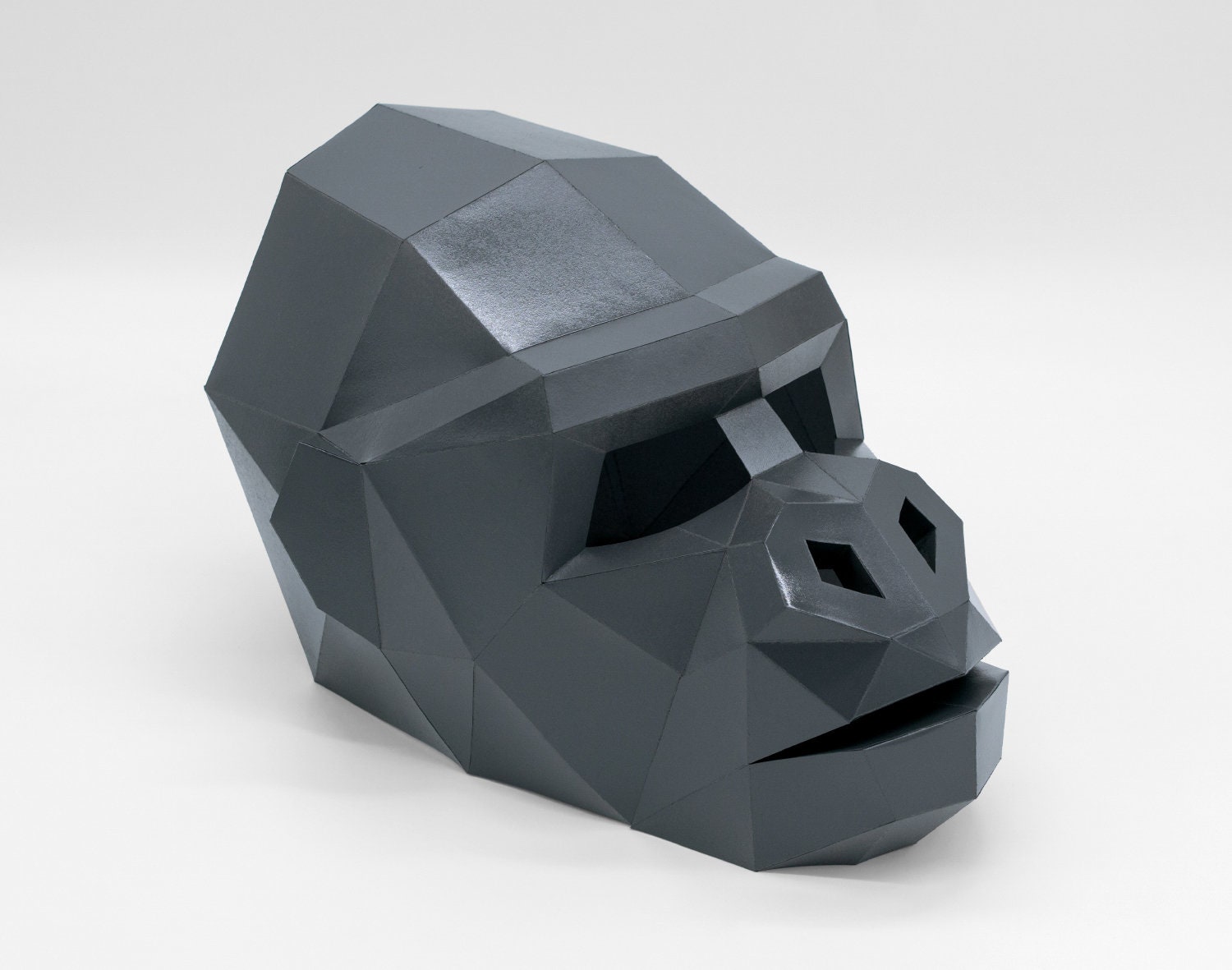 Gorilla Mask | DIY Paper Mask, Printable Template, Papercraft, 3D Mask ...