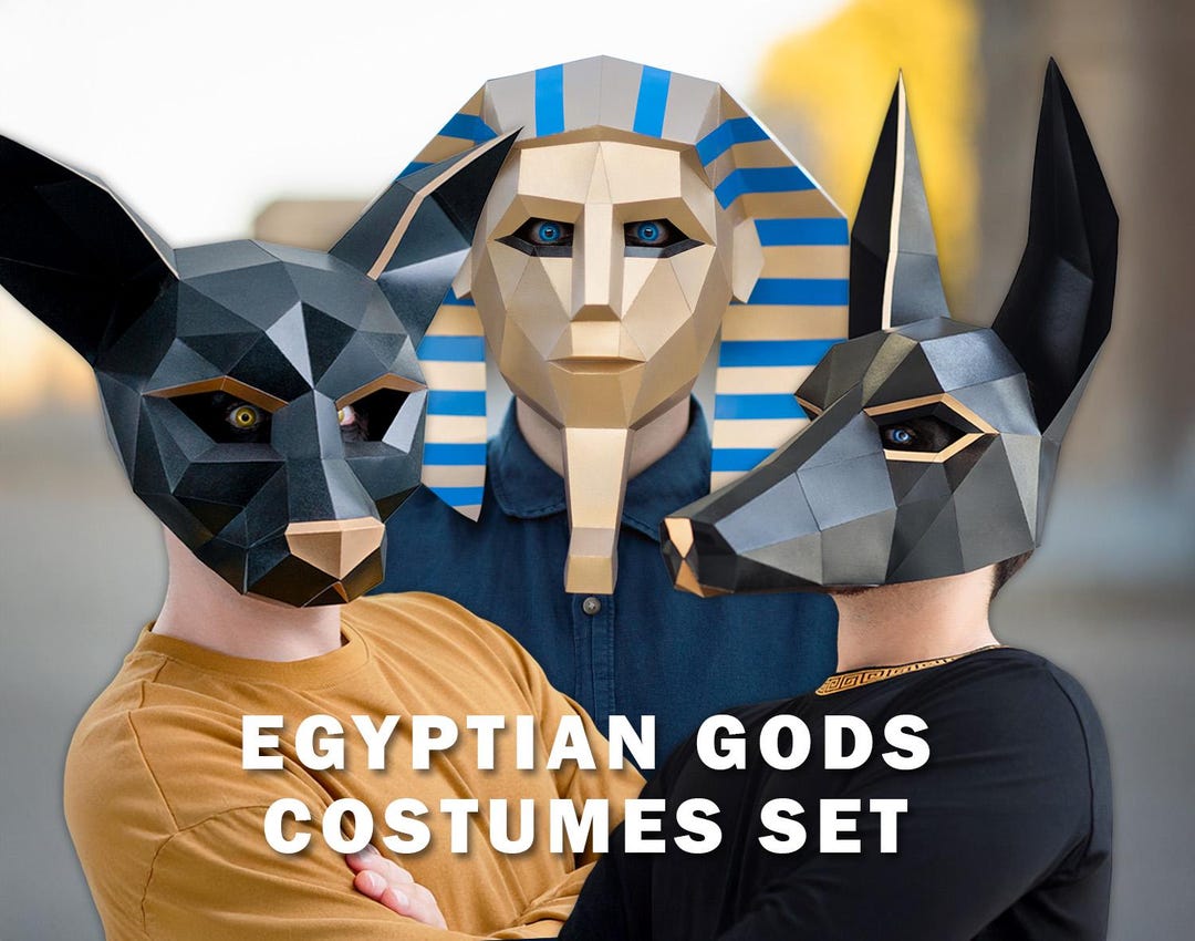 Egyptian Gods Costumes Set | Printable Masks Templates, DIY Papercraft ...
