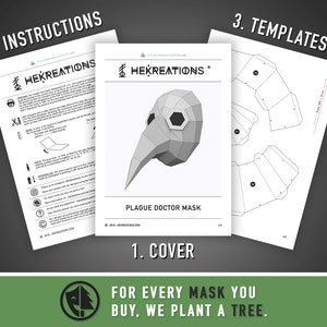 Plague Doctor Mask | DIY Paper Mask, Printable Template, Papercraft, 3D ...