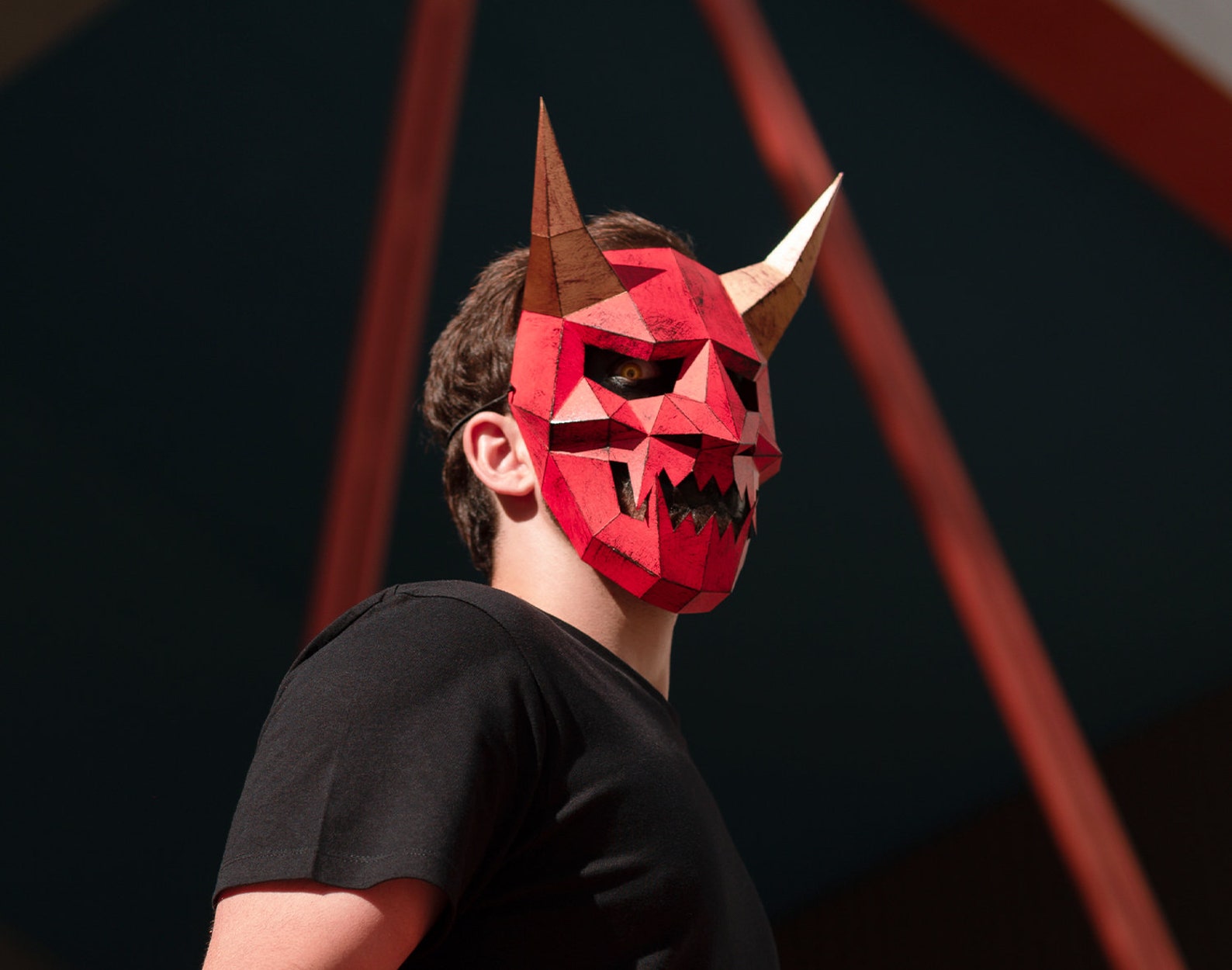 Máscara de Demonio Japonés / Oni / Hannya de Papel | Plantillas para ...