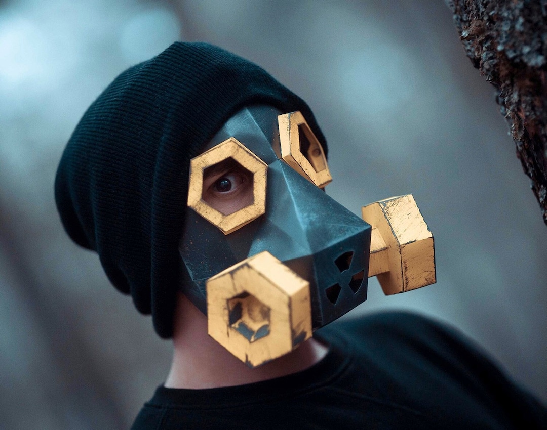 Gas Mask | DIY Paper Mask, Printable Template, Papercraft, 3D Mask ...