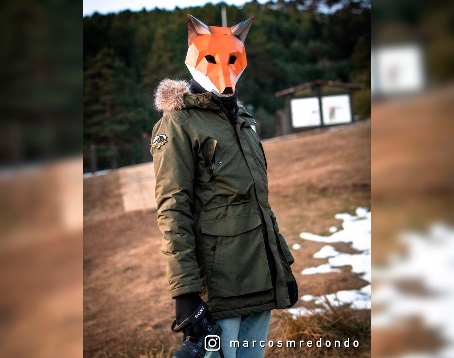 Fox Mask | DIY Paper Mask, Printable Template, Papercraft, 3D Mask ...