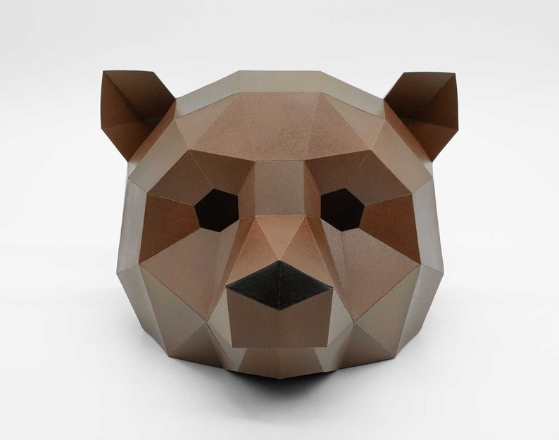 Bear Mask | DIY Paper Mask, Printable Template, Papercraft, 3D Mask ...