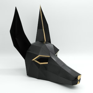 Anubis Mask / Jackal Mask | DIY Paper Mask, Printable Template ...