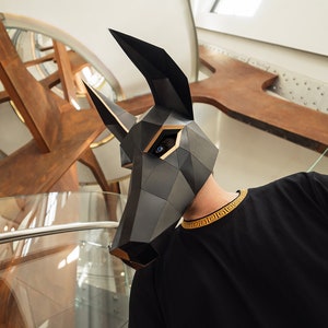 Anubis Mask / Jackal Mask | DIY Paper Mask, Printable Template ...
