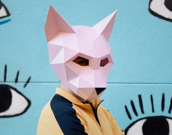 Kattenmasker Sjabloon Eva Foam Cat Mask/ Therian Mask Pdf Pattern