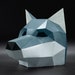 Dog Mask, Wolf Mask DIY Paper Mask, Printable Template, Papercraft, 3D ...