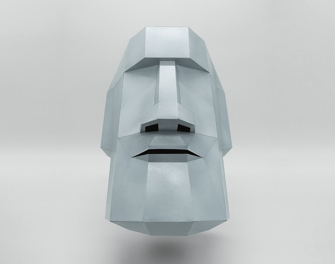 Moai Mask DIY Paper Mask Printable Template Papercraft 3D | Etsy