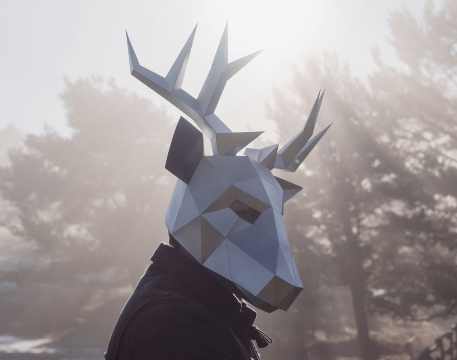 Deer Mask Reindeer Mask DIY Paper Mask Printable Template - Etsy