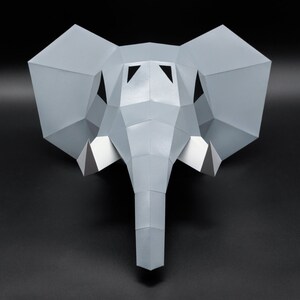 Elephant Mask | DIY Paper Mask, Printable Template, Papercraft, 3D Mask ...