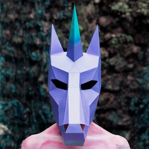 Unicorn Mask | DIY Paper Mask, Printable Template, Papercraft, 3D Mask ...