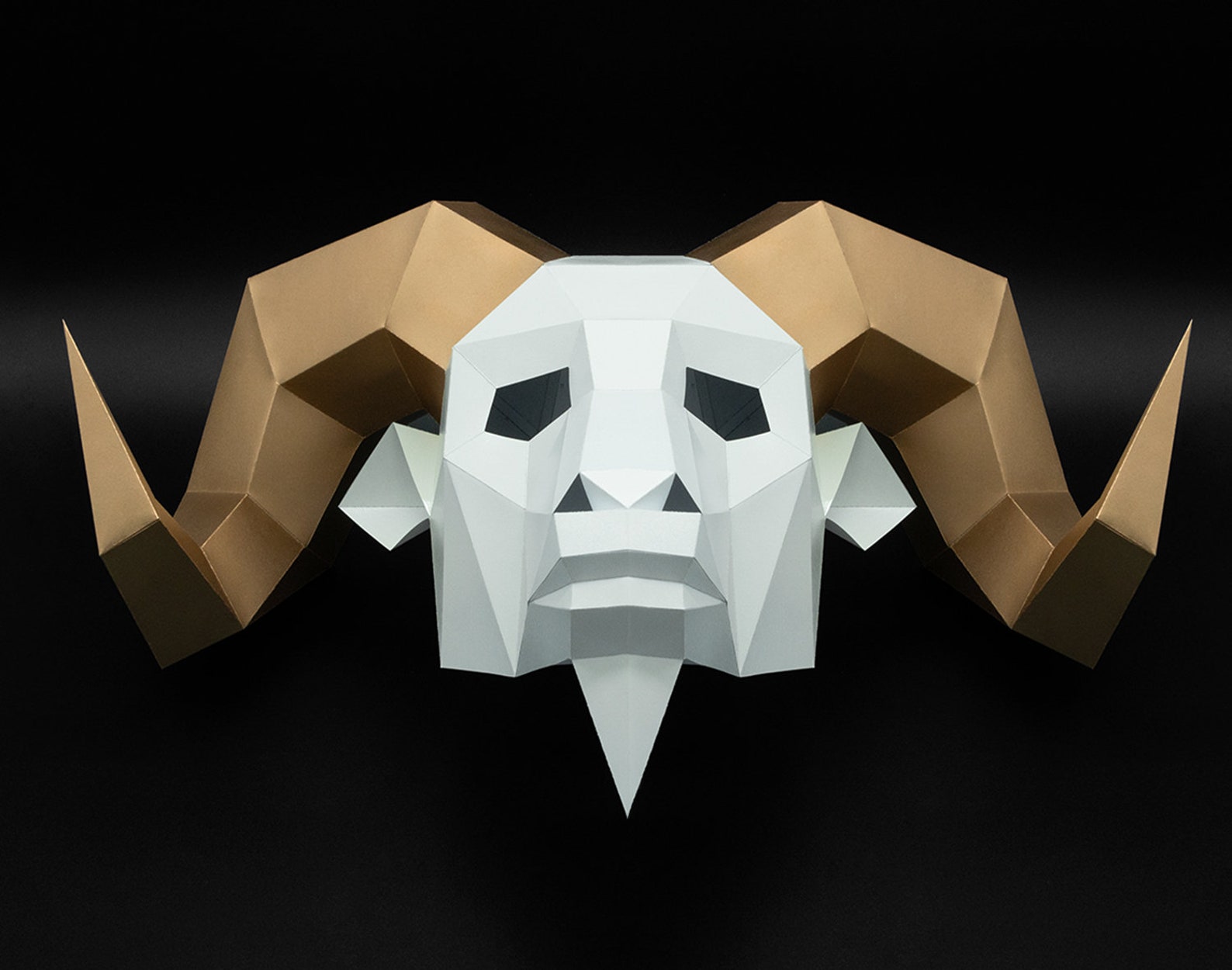 Goat Mask, Ram Mask | DIY Paper Mask, Printable Template, Papercraft ...