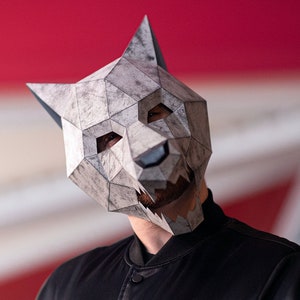 Wolf Mask, Dog Mask | DIY Paper Mask, Printable Template, Papercraft ...
