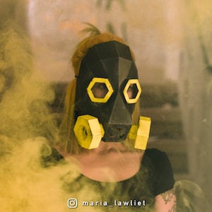 Gas Mask | DIY Paper Mask, Printable Template, Papercraft, 3D Mask ...