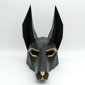 Anubis Mask / Jackal Mask | DIY Paper Mask, Printable Template ...