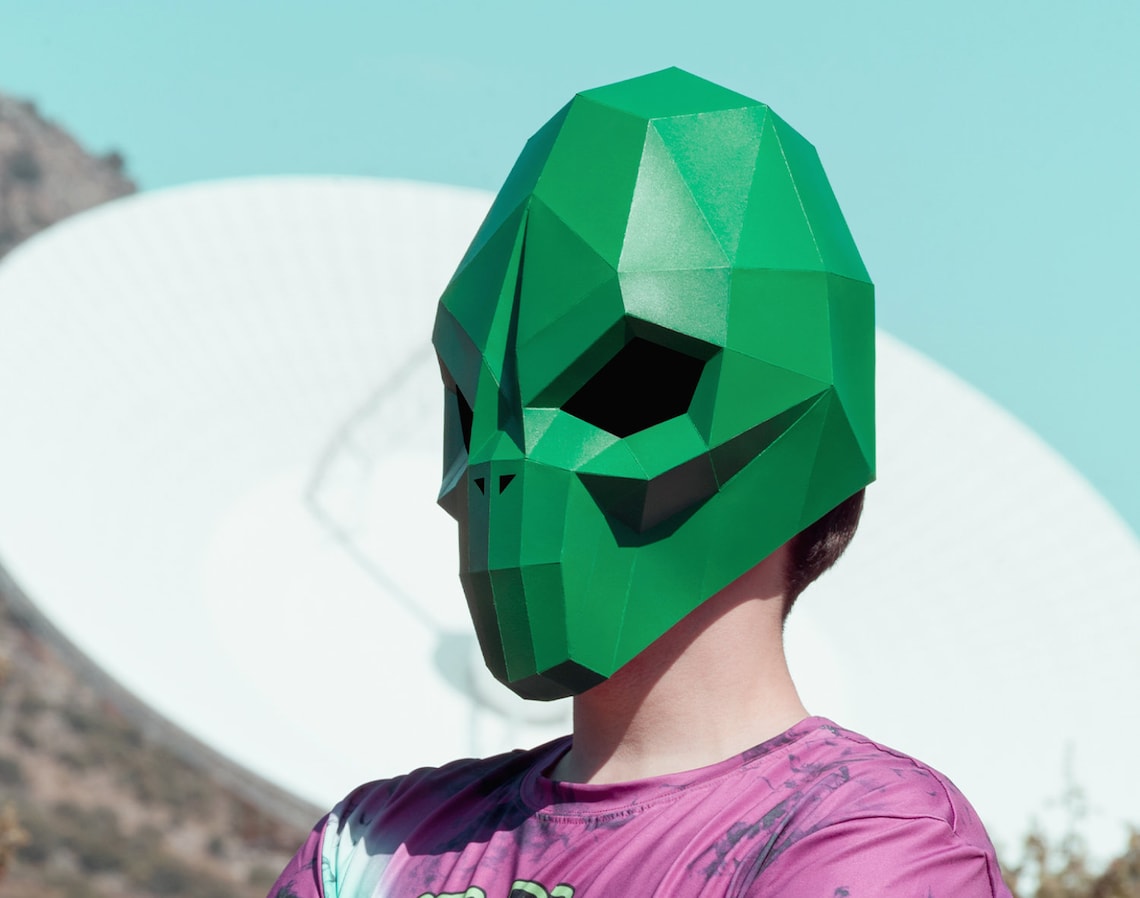 Alien Mask DIY Paper Mask Printable Template Papercraft | Etsy