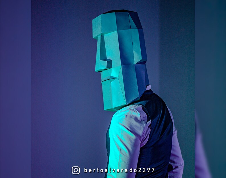 Moai Mask DIY Paper Mask Printable Template Papercraft 3D | Etsy UK