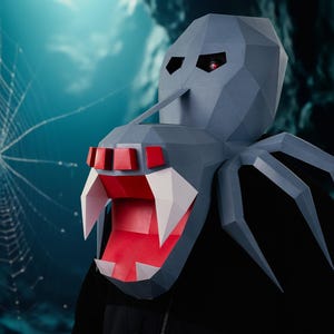 Spider Mask | DIY Paper Mask, Printable Template, Papercraft, 3D Mask ...