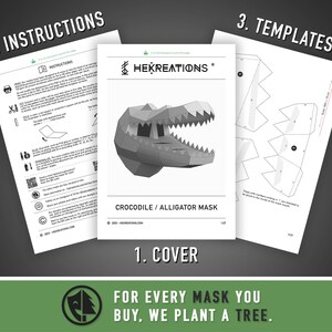 Crocodile Mask, Alligator Mask | DIY Paper Mask, Printable Template ...