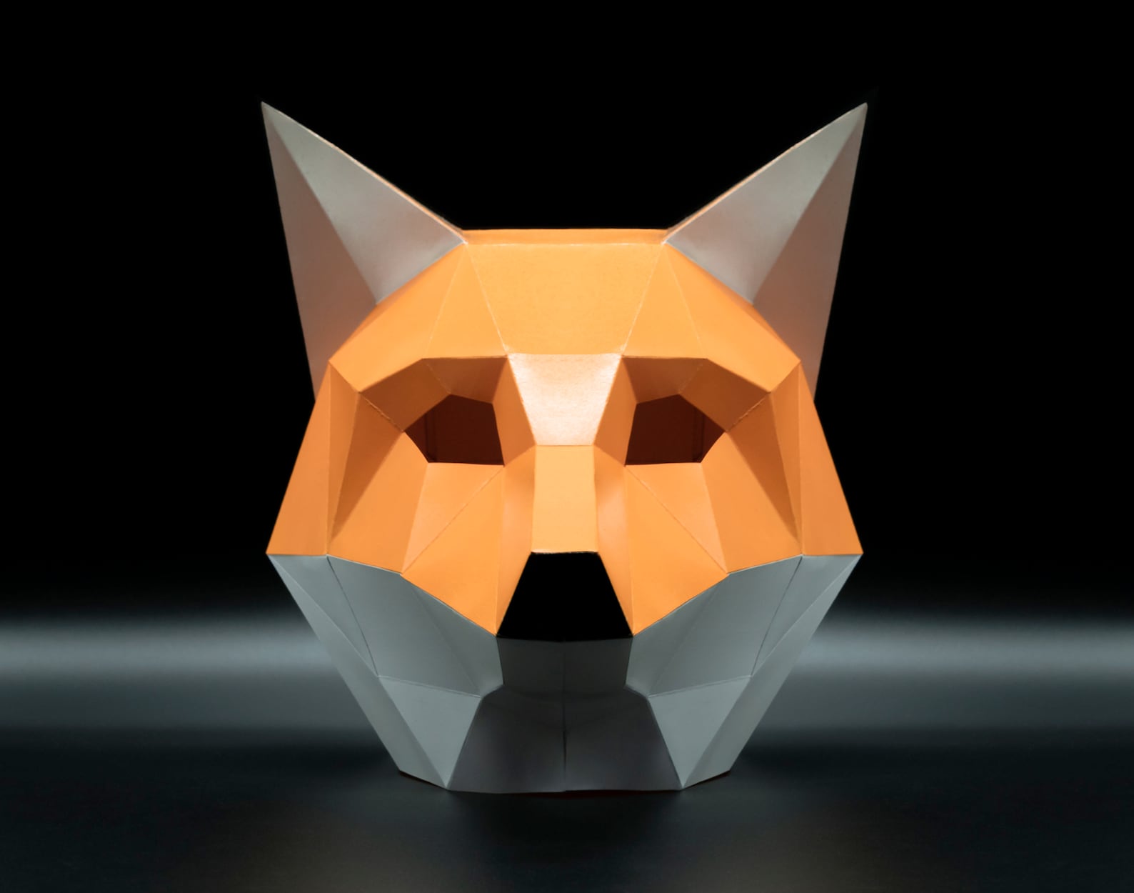 Fox Mask DIY Paper Mask Printable Template Papercraft 3D - Etsy