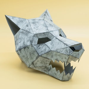 Wolf Mask, Dog Mask | DIY Paper Mask, Printable Template, Papercraft ...