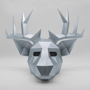 Deer Mask, Reindeer Mask | DIY Paper Mask, Printable Template ...