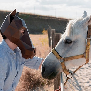 Horse Mask, Donkey Mask | DIY Paper Mask, Printable Template ...