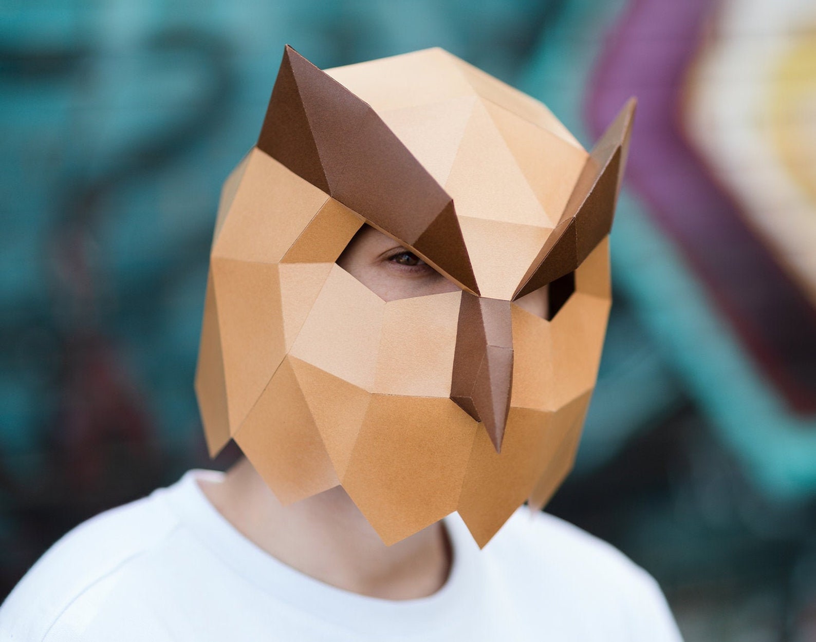 Owl Mask | DIY Paper Mask, Printable Template, Papercraft, 3D Mask ...