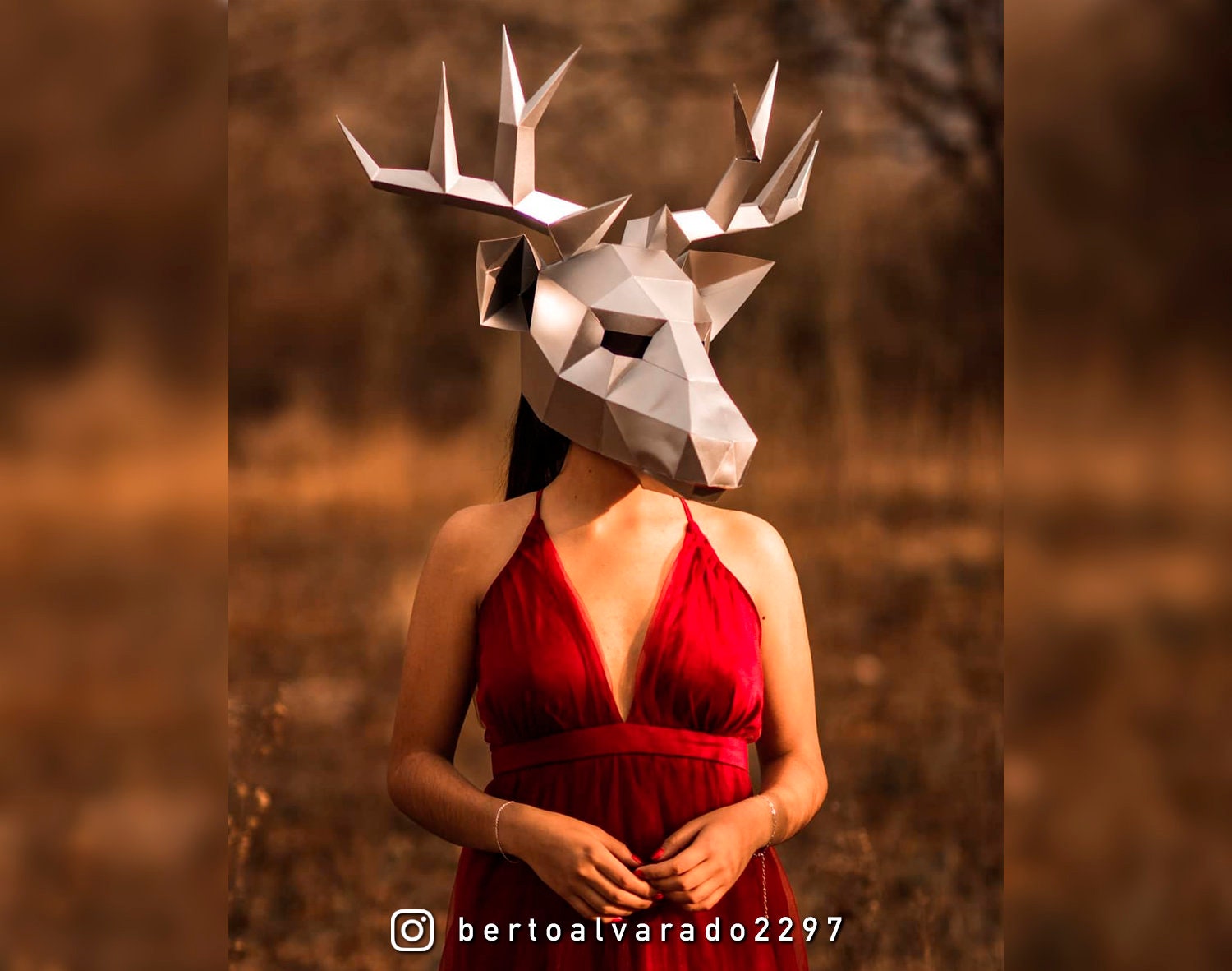 Deer Mask Reindeer Mask DIY Paper Mask Printable Template | Etsy Canada