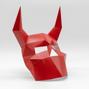 Demon Mask, Devil Mask | DIY Paper Mask, Printable Template, Papercraft ...