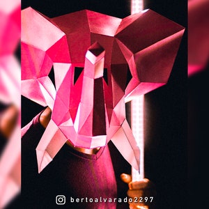 Elephant Mask | DIY Paper Mask, Printable Template, Papercraft, 3D Mask ...