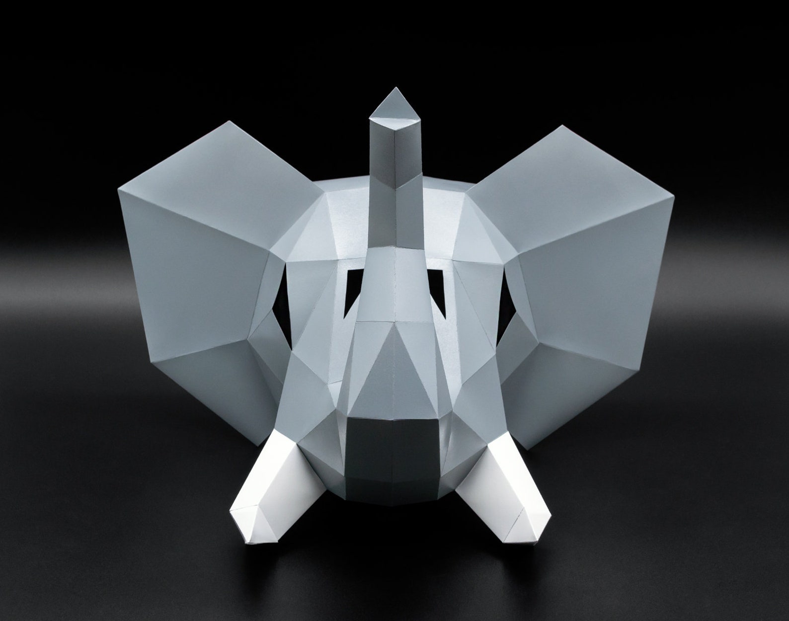 Elephant Mask | DIY Paper Mask, Printable Template, Papercraft, 3D Mask ...