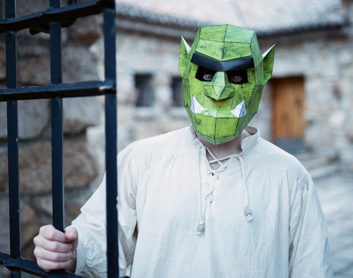 Orc Mask / Ogre Mask | DIY Paper Mask, Printable Template, Papercraft ...