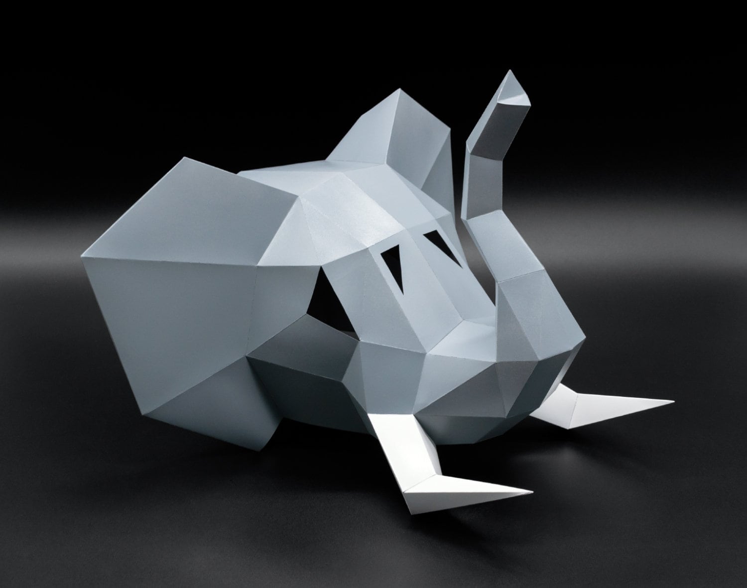 Elephant Mask | DIY Paper Mask, Printable Template, Papercraft, 3D Mask ...