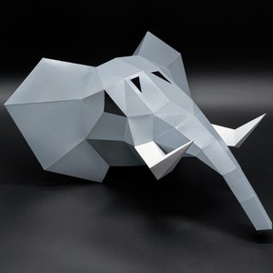 Elephant Mask | DIY Paper Mask, Printable Template, Papercraft, 3D Mask ...