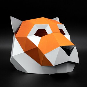 Tiger Mask | DIY Paper Mask, Printable Template, Papercraft, 3D Mask ...