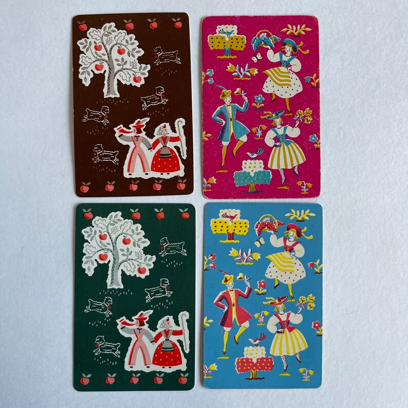 Vintage Dutch Girl Netherlands Theme Swap Card Sets Playing - Etsy