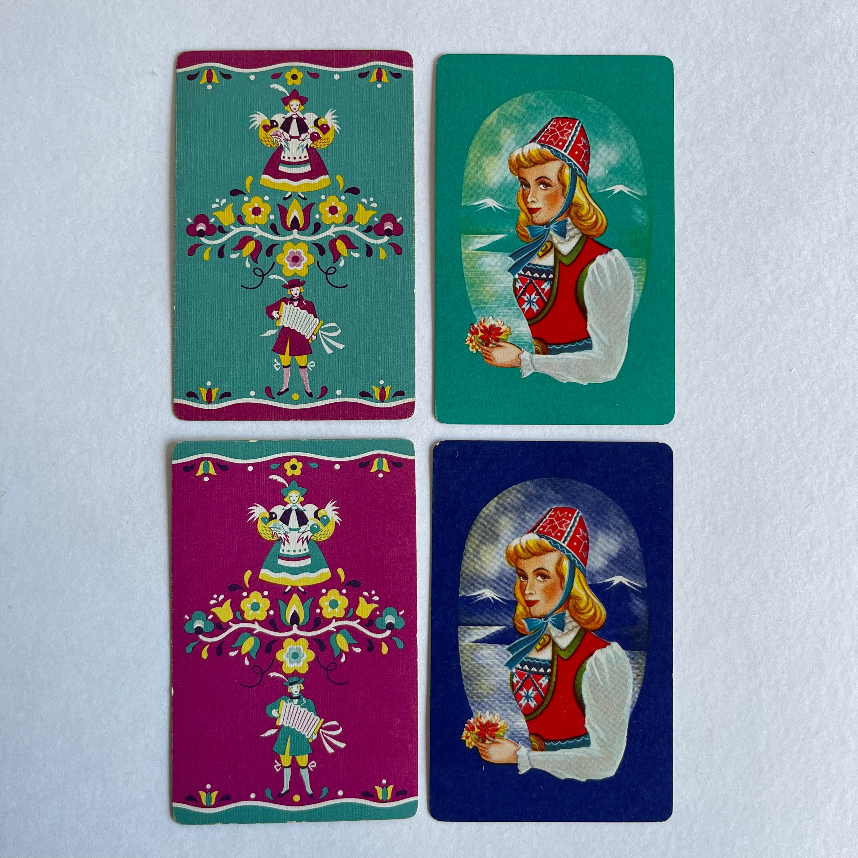 Vintage Dutch Girl Netherlands Theme Swap Card Sets Playing - Etsy
