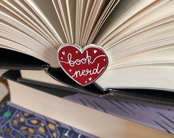 Book Nerd Pin | Etsy
