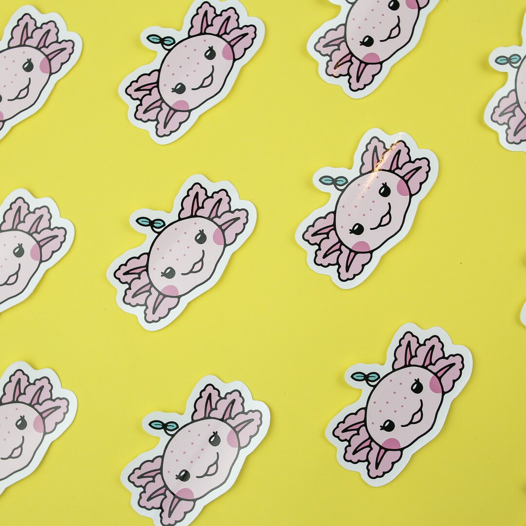Axolotl Vinyl Sticker - Etsy