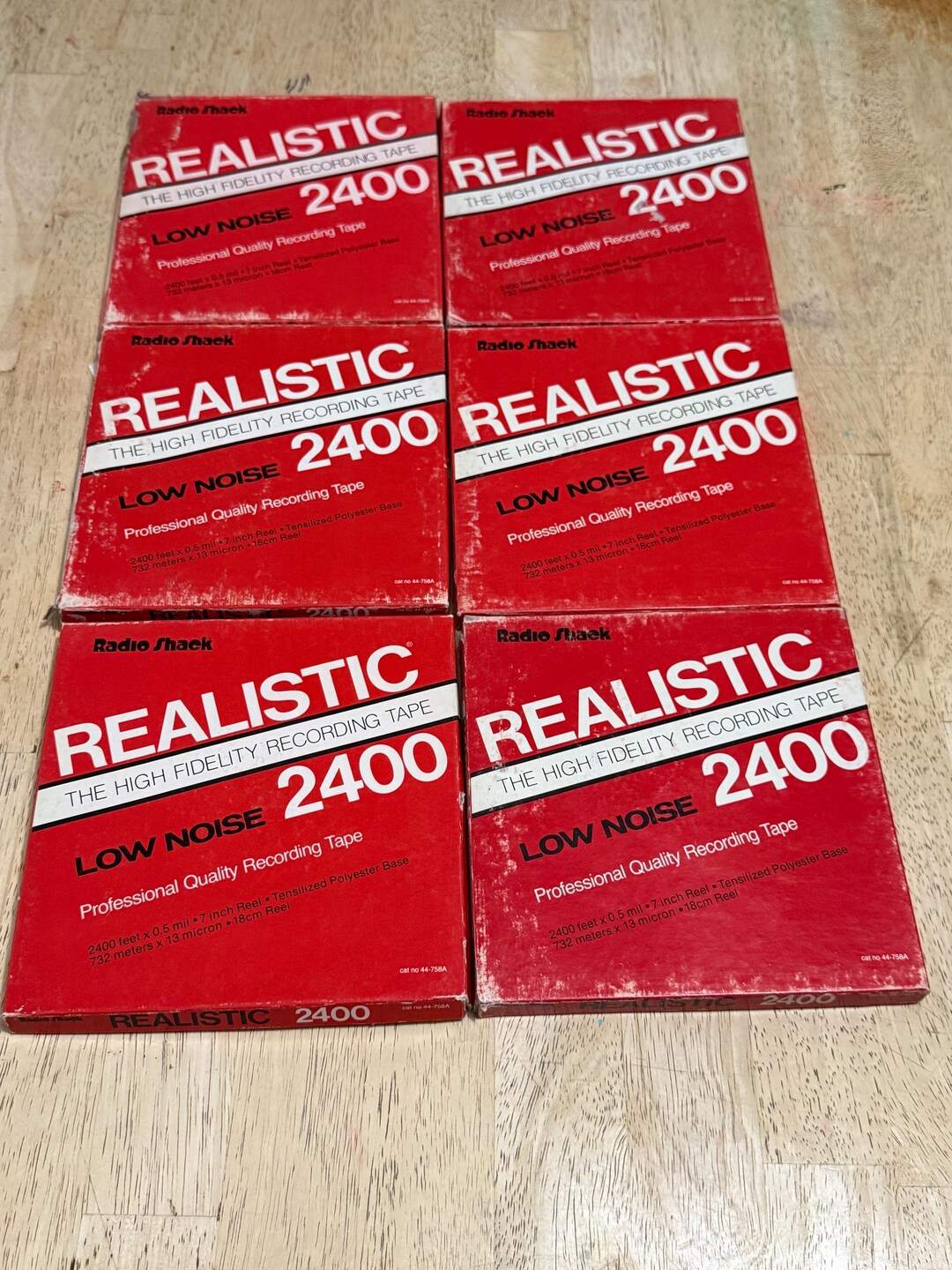 Lot of 6 Used Radio Shack Realistic 2400 7" Reel to Reel Recording ...