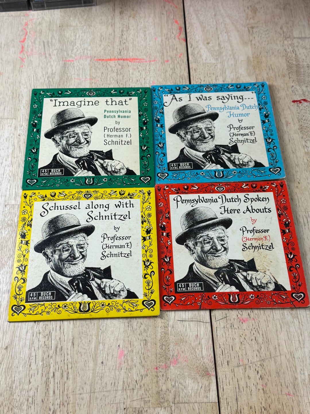 Pennsylvania Dutch Humor Professor Herman F. Schnitzel Lot of 4 Vinyl ...