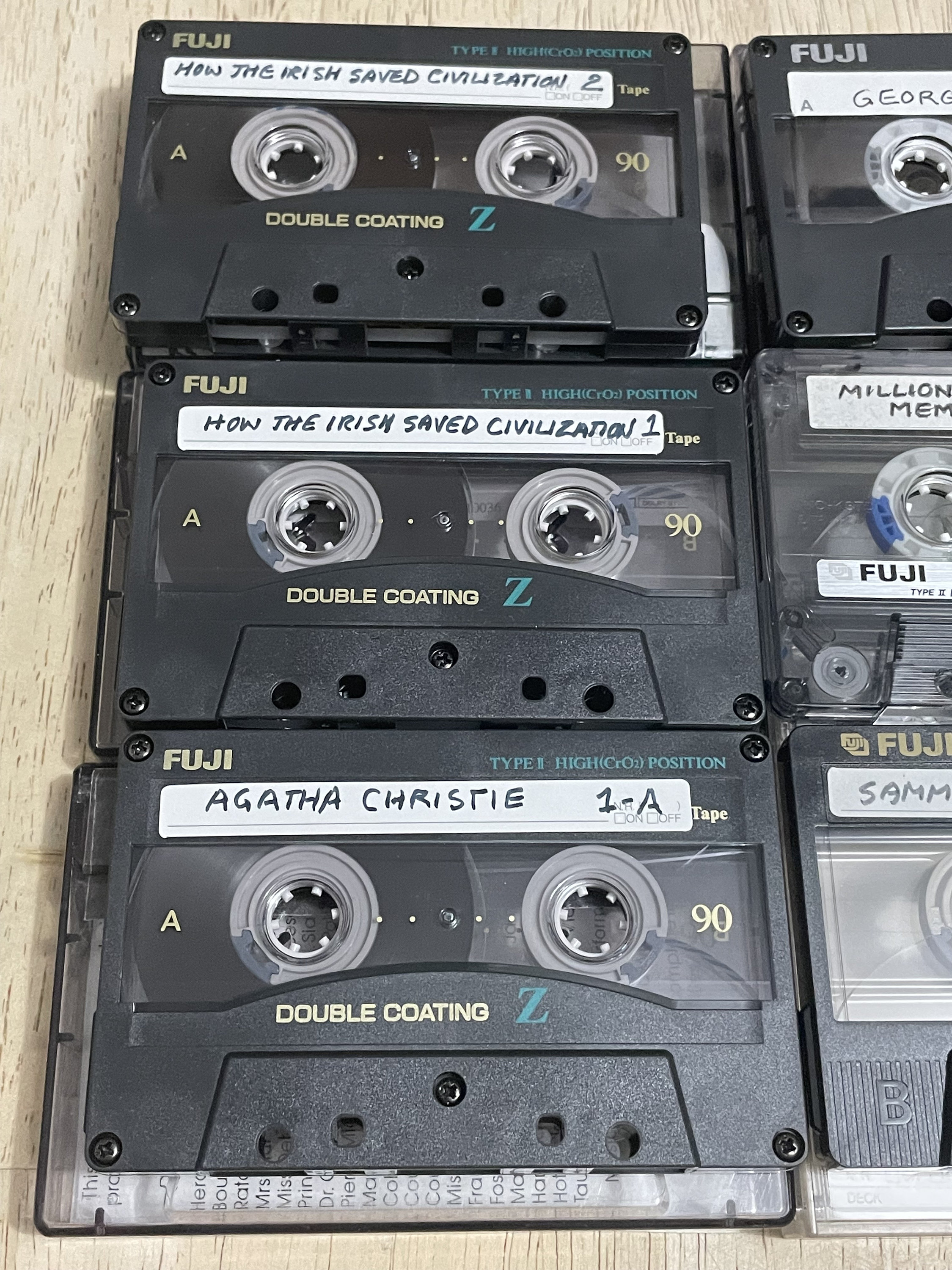 Lot of 6 Fuji Mixed High Bias Cassette Tapes Used ZII, Fr-iix, Fr-ii ...